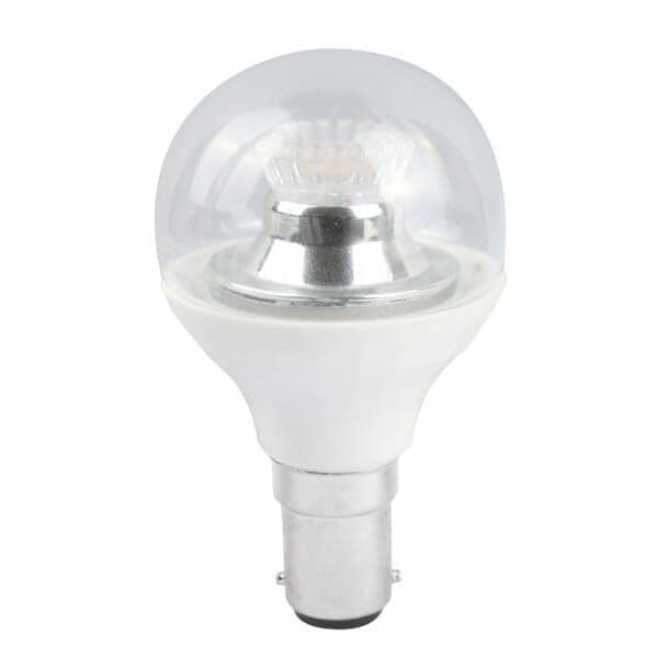 Bell Lighting 60583 2 1W LED 45mm Dimmable Round Ball Clear SBC 4000K