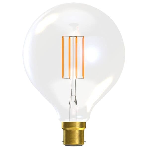 Bell Lighting 60793 3 3W LED Filament Large Globe Clear Dimmable BC 2700K