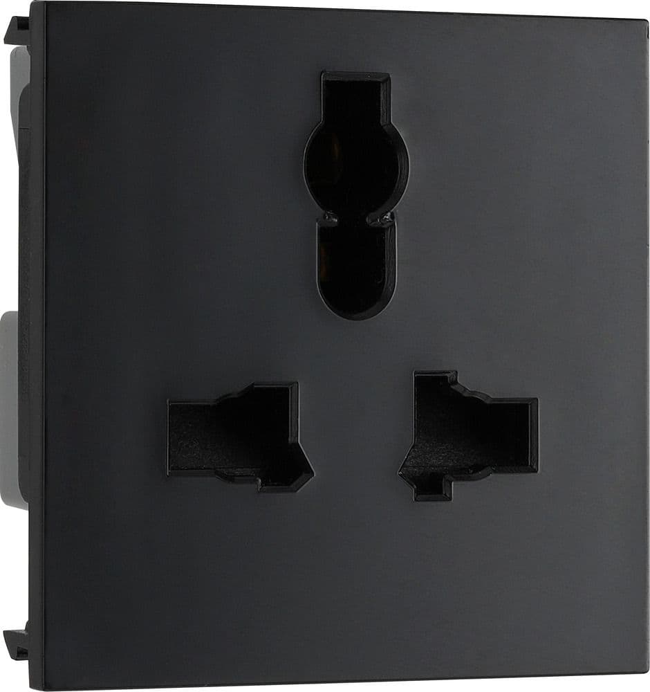 BG Electrical EMUNVB Euro Module Universal Unswitched Socket Power ...