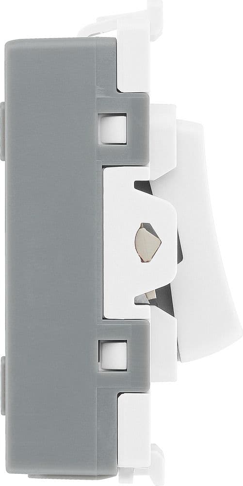 BG Electrical R15 Grid 10A 3 Pole Fan Isolator Switch Module White