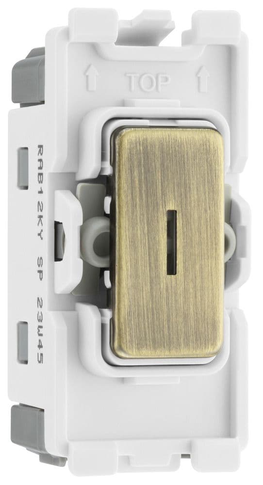 BG Electrical RAB12KY Grid 20AX Sc Key Switch 2W SP
