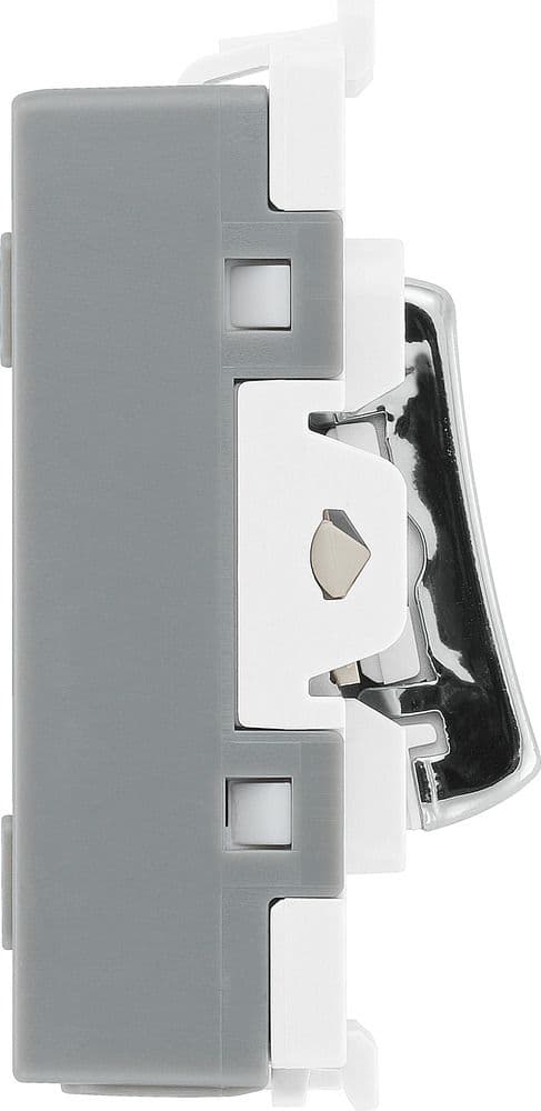 BG Electrical RBS15 Grid 20AX Switch Module 2 Way SP Brushed Steel