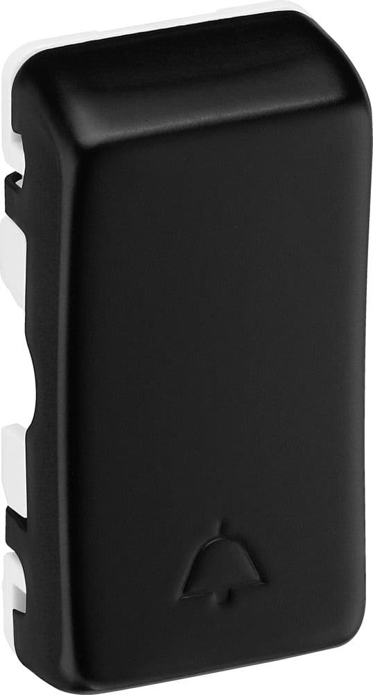 BG Electrical RRBELLFB Grid Rocker Bell Symbol Matt Black Pack Of 10