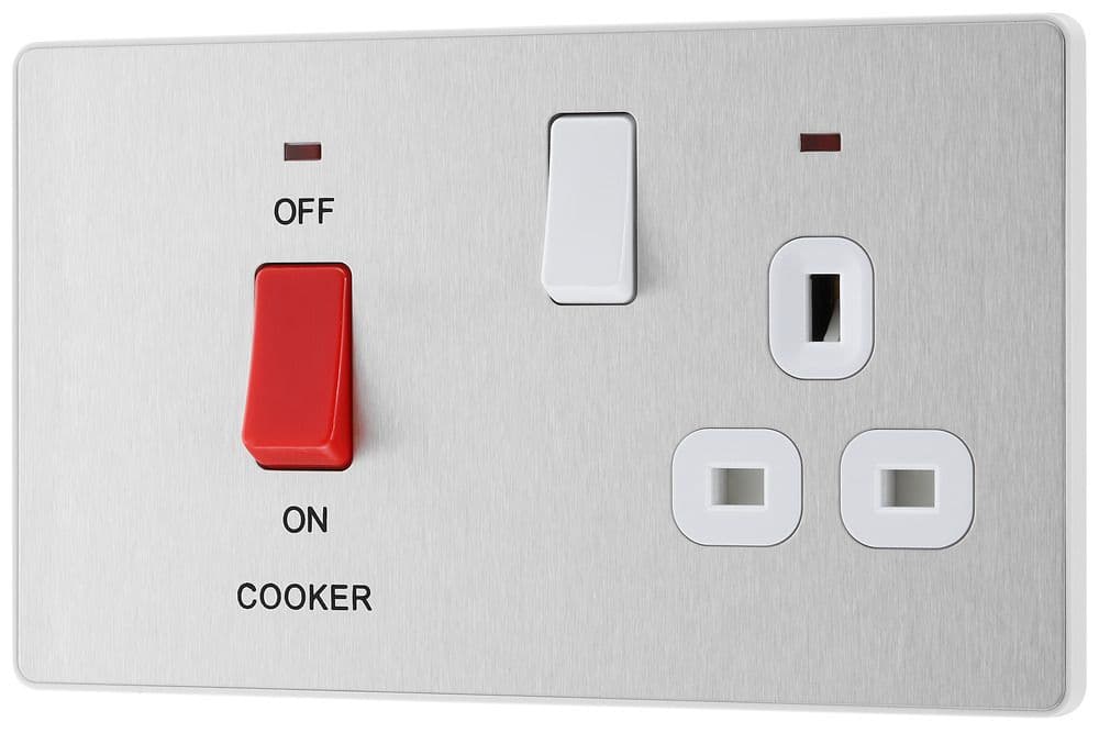 BG Evolve PCDBS70W Brushed Steel 45A Cooker Control Unit With 13A ...