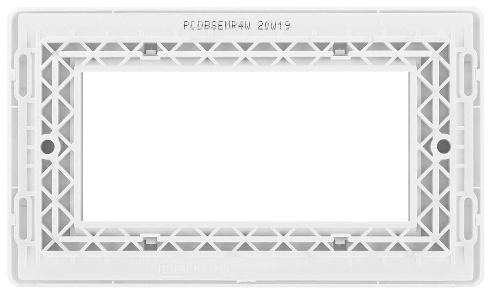 BG Evolve PCDBSEMR4W Brushed Steel Rectangular Euro Module Front Plate ...