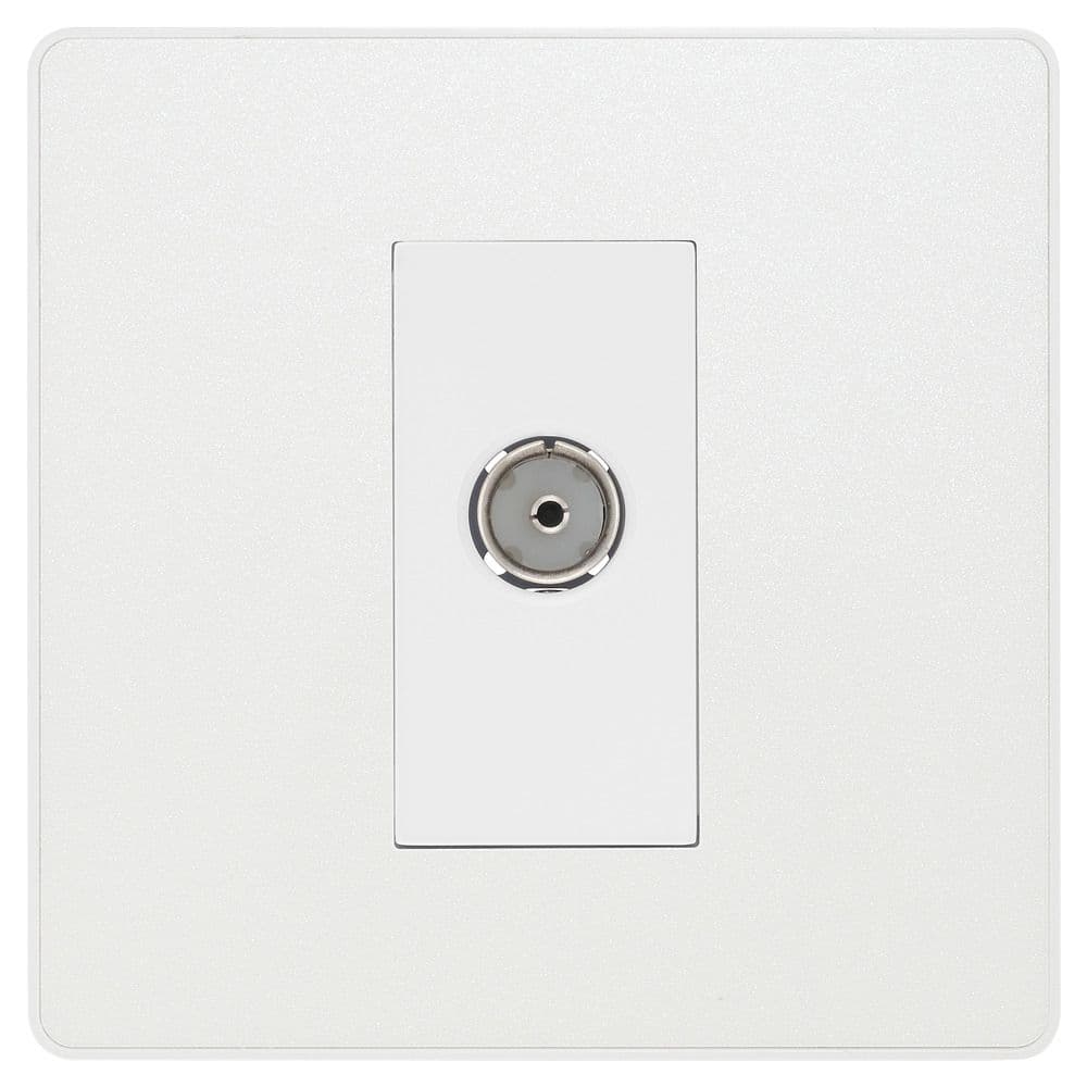 BG Evolve PCDCL60W Pearlescent White Single Co-Ax Aerial Socket for TV ...