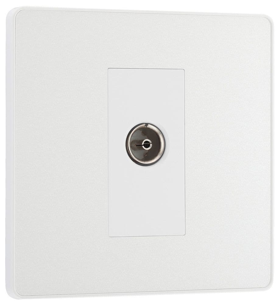 BG Evolve PCDCL60W Pearlescent White Single Co-Ax Aerial Socket for TV ...