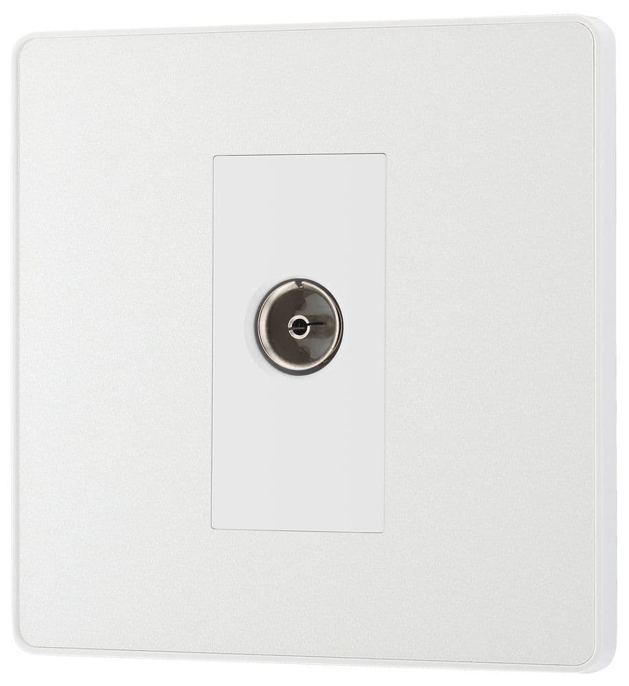 BG Evolve PCDCL60W Pearlescent White Single Co-Ax Aerial Socket for TV ...