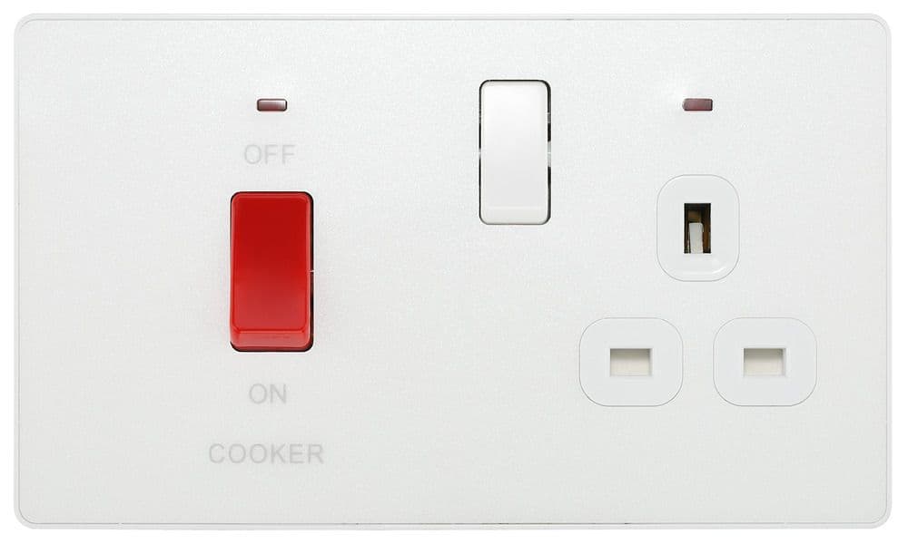 BG Evolve PCDCL70W Pearlescent White 45A Cooker Control Unit With 13A ...