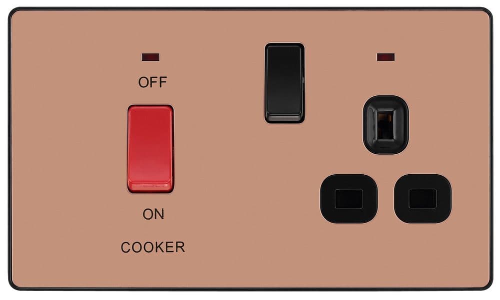 BG Evolve PCDCP70B Polished Copper 45A Cooker Control Unit With 13A ...