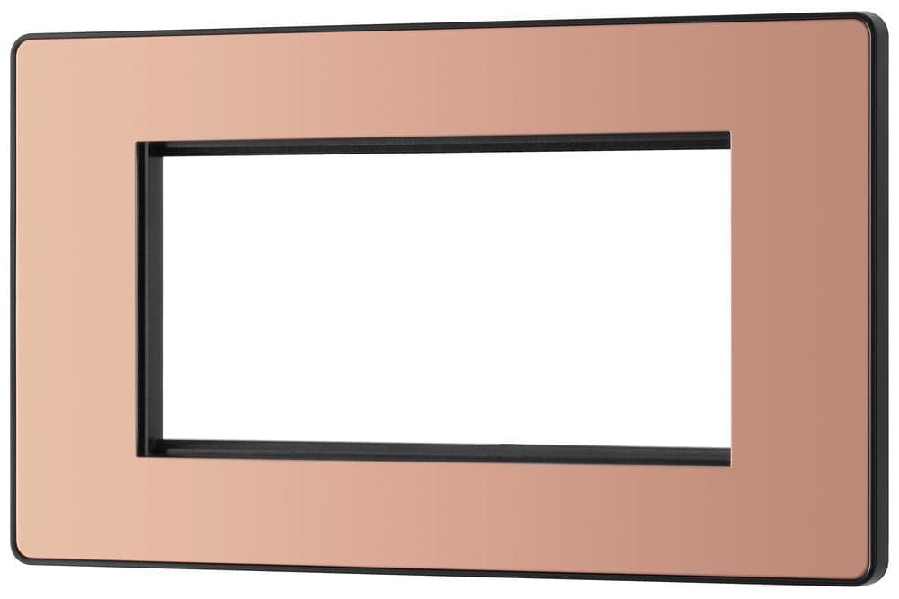 BG Evolve PCDCPEMR4B Polished Copper Rectangular Euro Module Front ...