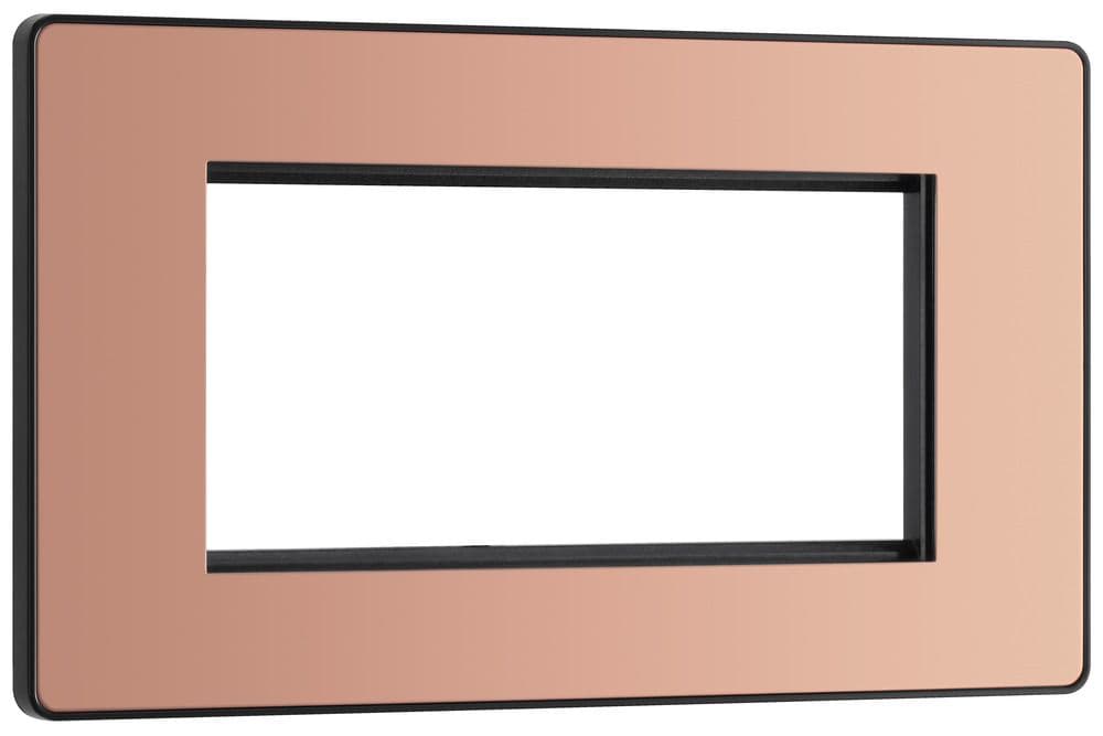 BG Evolve PCDCPEMR4B Polished Copper Rectangular Euro Module Front ...