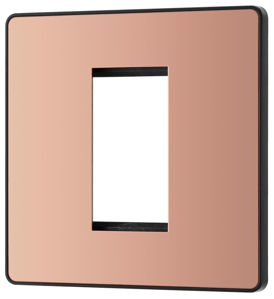 BG Evolve PCDCPEMS1B Polished Copper Square Euro Module Front Plate 1 ...