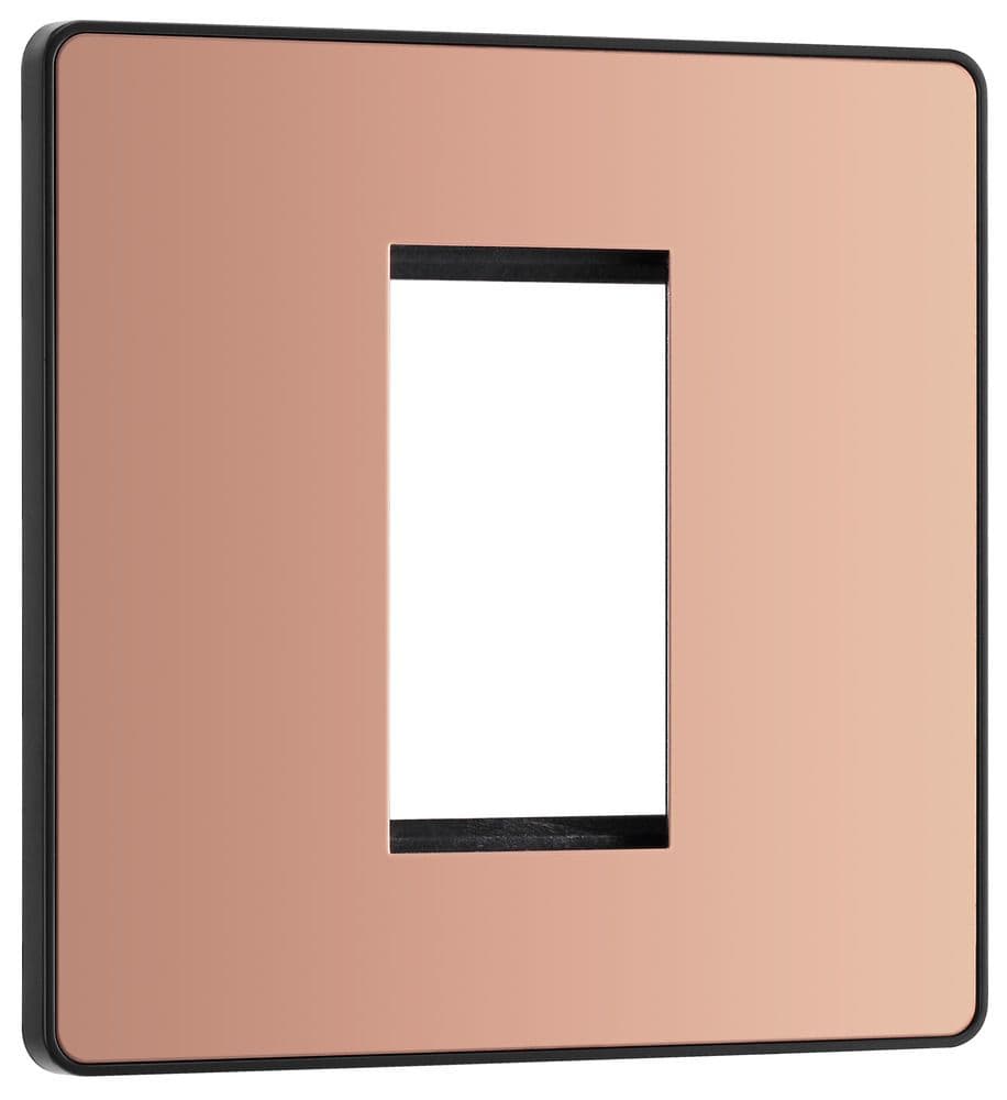 BG Evolve PCDCPEMS1B Polished Copper Square Euro Module Front Plate 1 ...