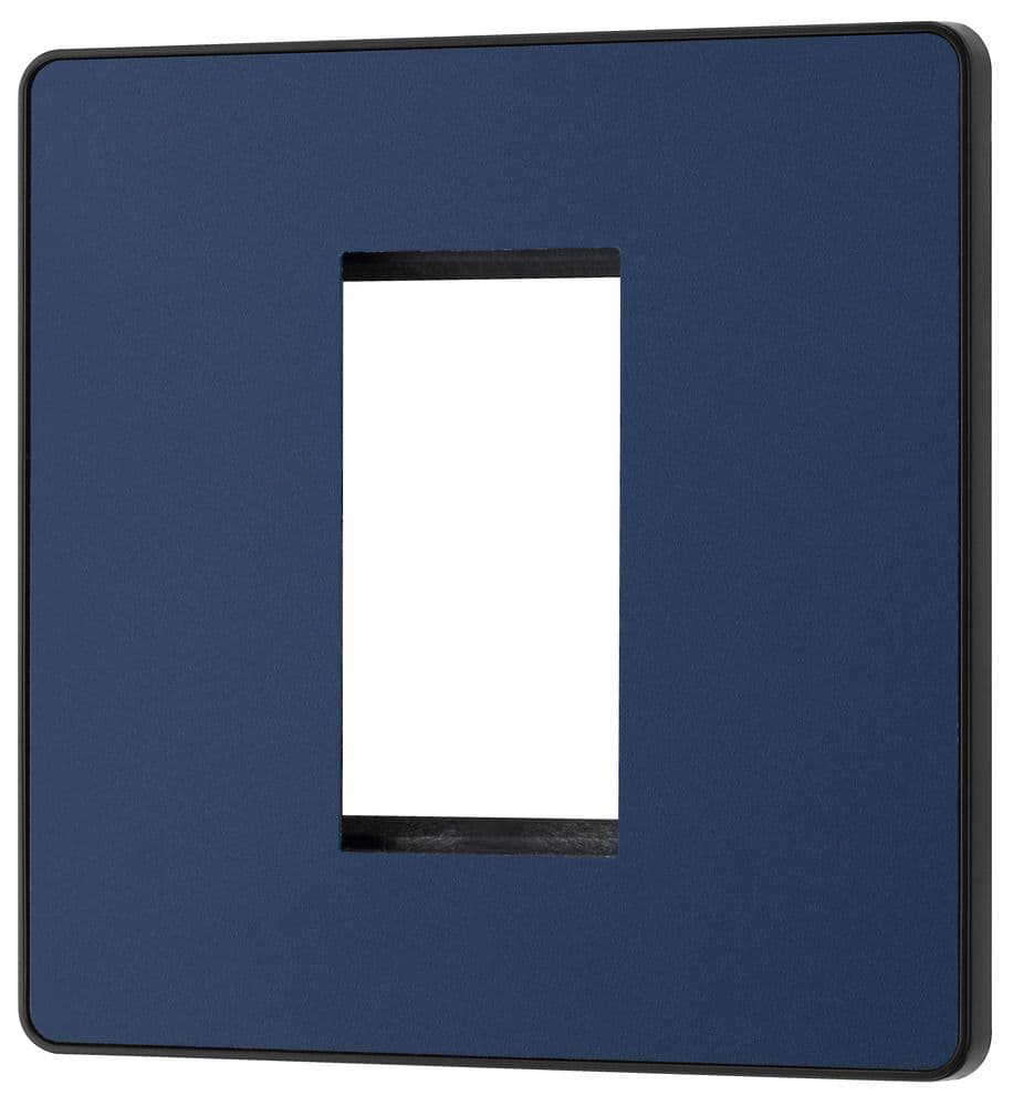 BG Evolve PCDDBEMS1B Matt Blue Square Euro Module Front Plate 1 Module