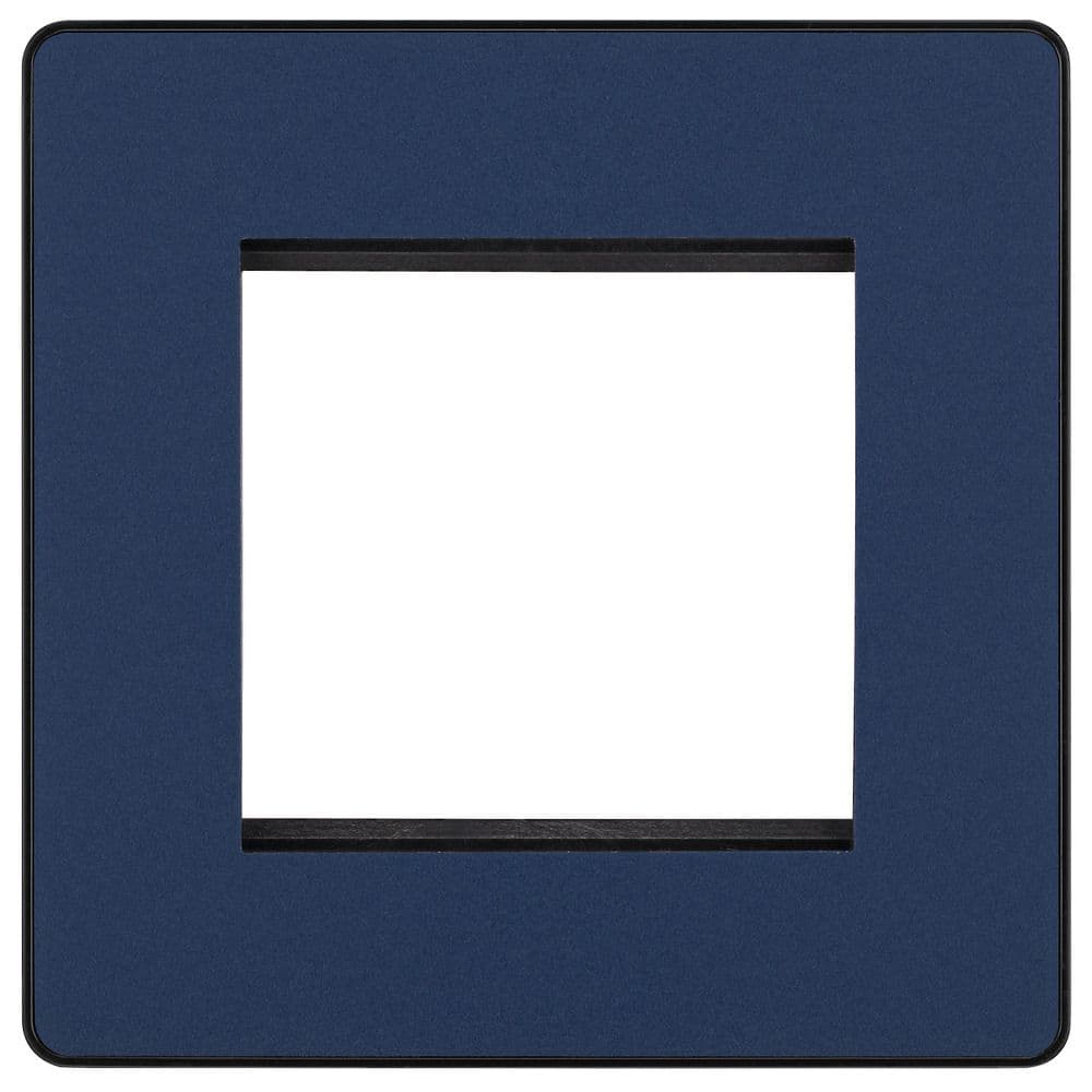 BG Evolve PCDDBEMS2B Matt Blue Square Euro Module Front Plate 2 Module