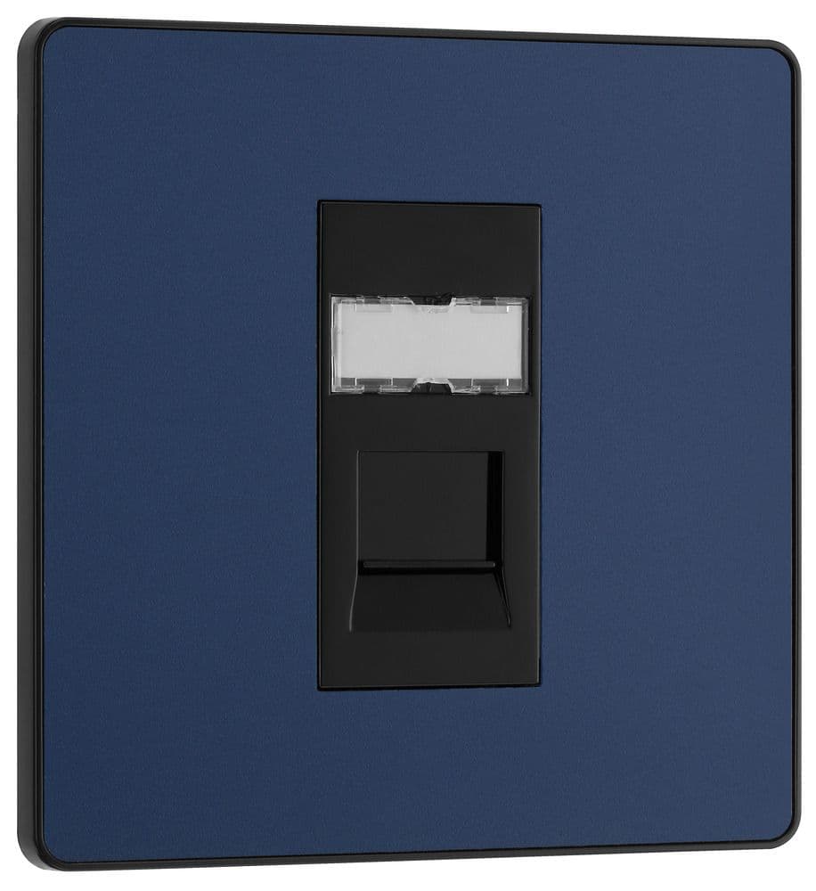 BG Evolve PCDDBRJ451B Matt Blue Single RJ45 Telephone Socket IDC Type