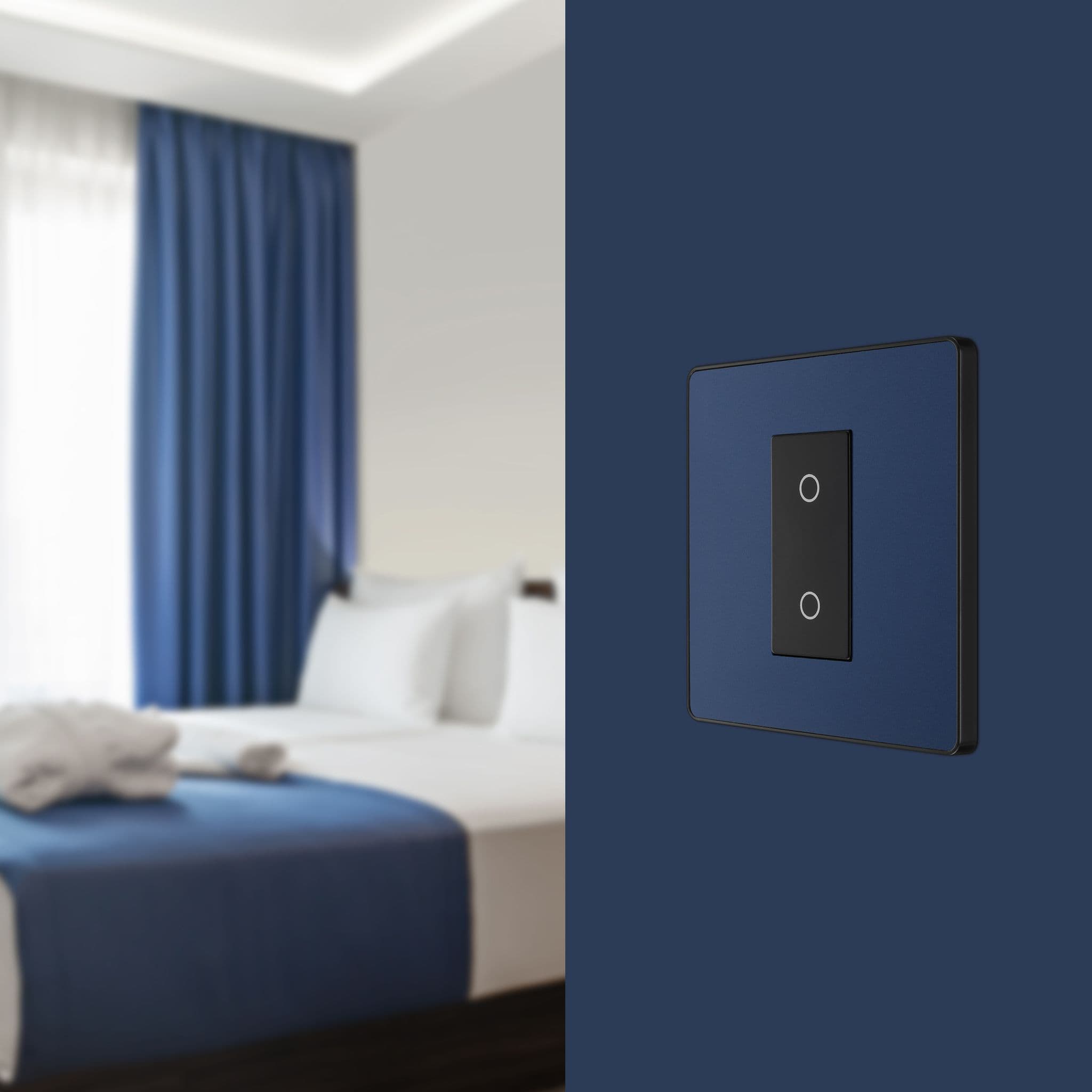 BG Evolve PCDDBTDM1B Matt Blue Single Touch Dimmer Switch 2 Way Master ...