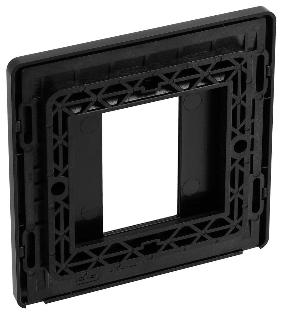 BG Evolve PCDMGEMS1B Matt Grey Square Euro Module Front Plate 1 Module