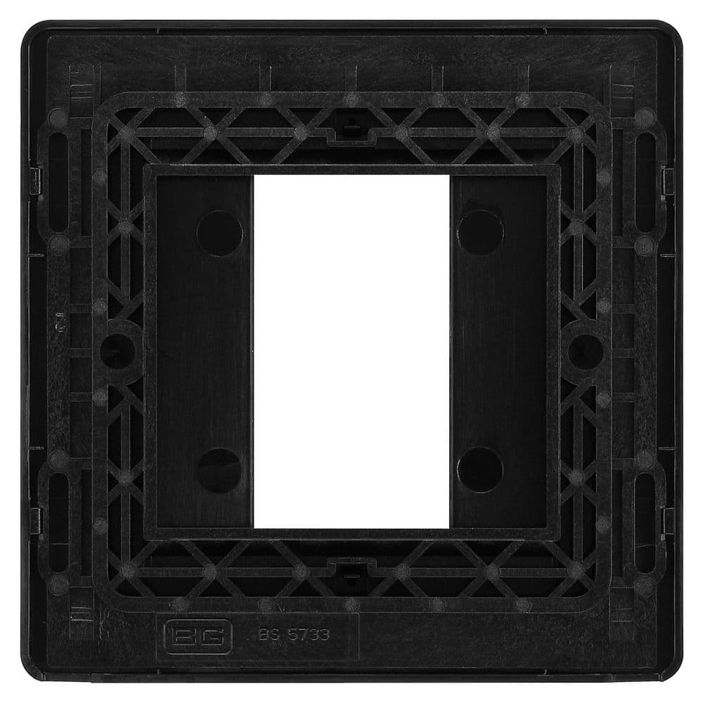 BG Evolve PCDMGEMS1B Matt Grey Square Euro Module Front Plate 1 Module