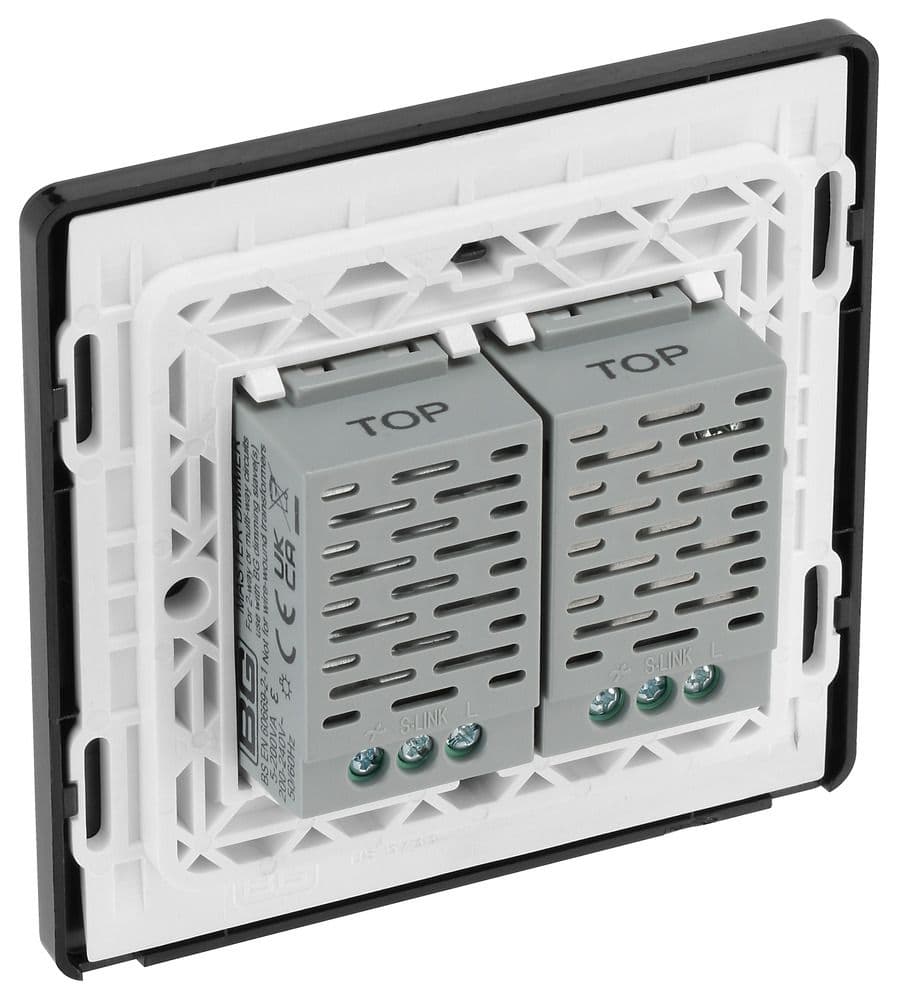 BG Evolve PCDMGTDM2B Matt Grey Double Touch Dimmer Switch 2 Way Master ...