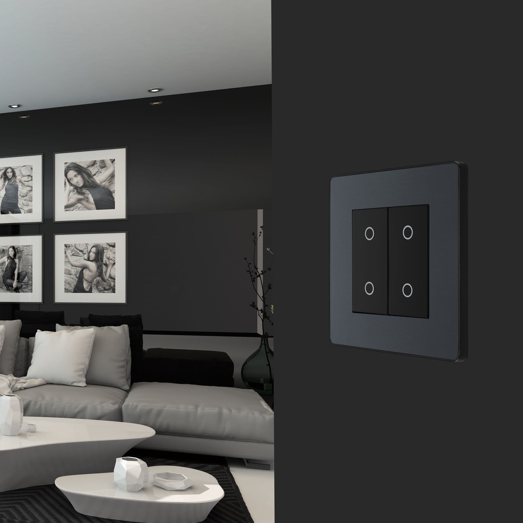 BG Evolve PCDMGTDM2B Matt Grey Double Touch Dimmer Switch 2 Way Master ...