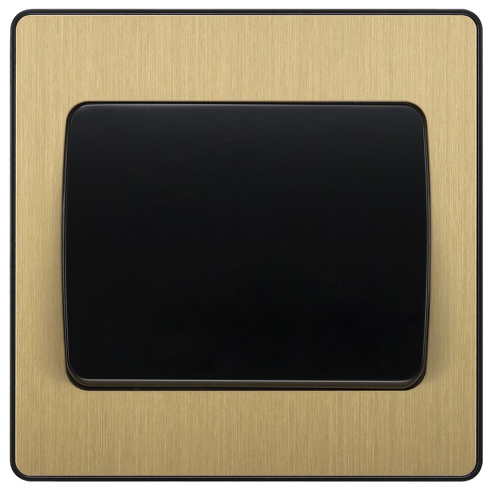 BG Evolve PCDSB12WB Satin Brass 20A 16AX Single Switch 2 Way Wide Rocker