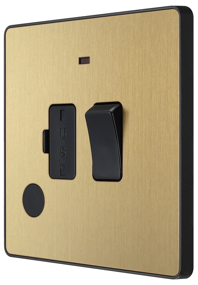 BG Evolve PCDSB52B Satin Brass 13A Switched Fused Connection Unit with ...