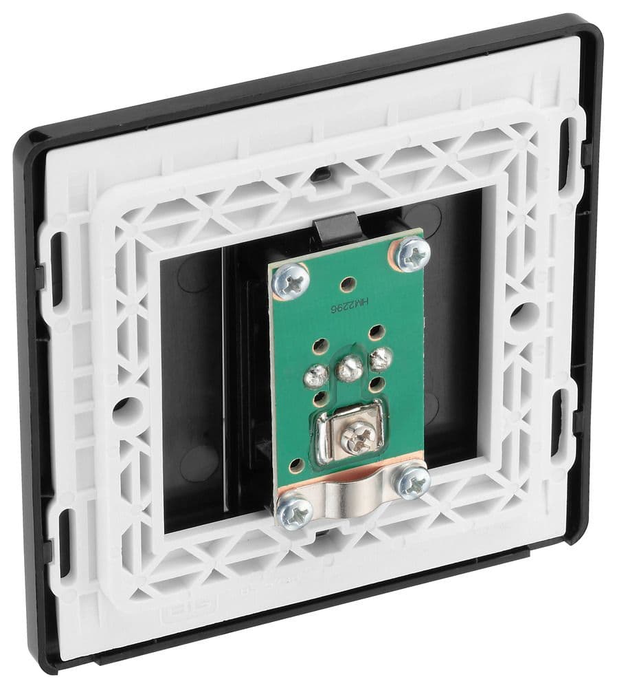 BG Evolve PCDSB60B Satin Brass Single Co-Ax Aerial Socket for TV or FM