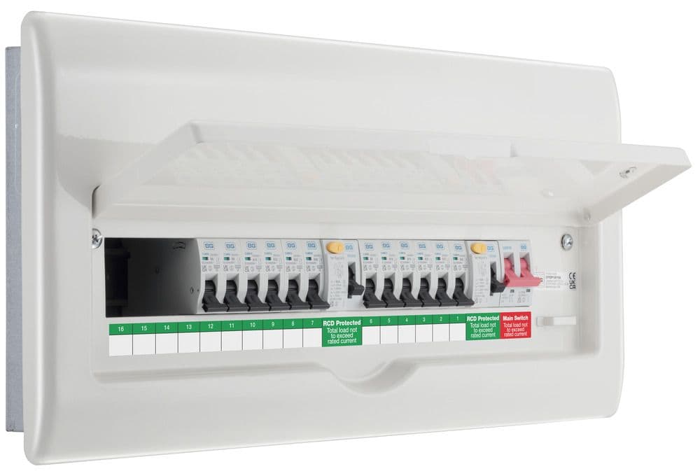 BG Fortress CFFDP16616A Recessed Dual RCD Populated Consumer 16 Way ...
