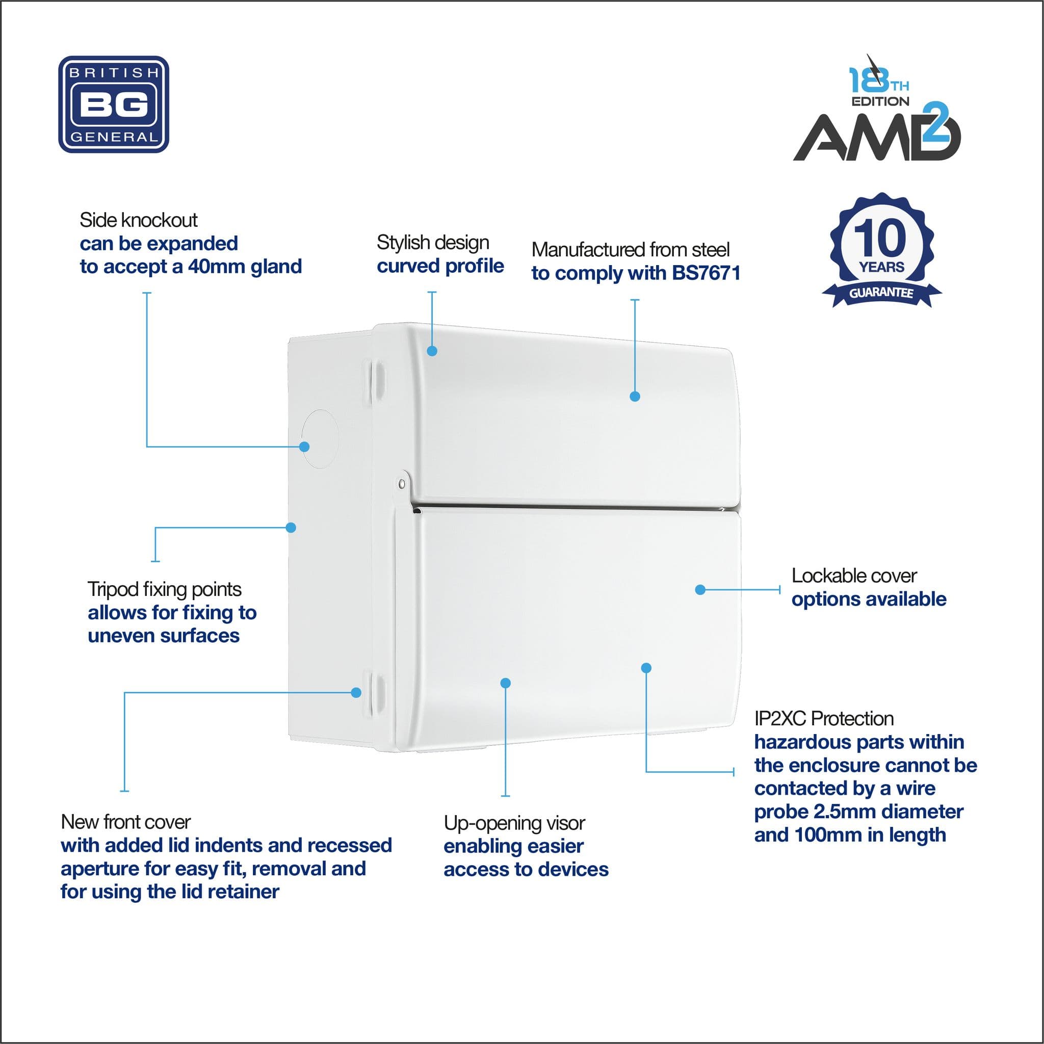 BG Fortress CFUSW05SPD Main Switch 100A Unpopulated 5 Way Consumer With SPD