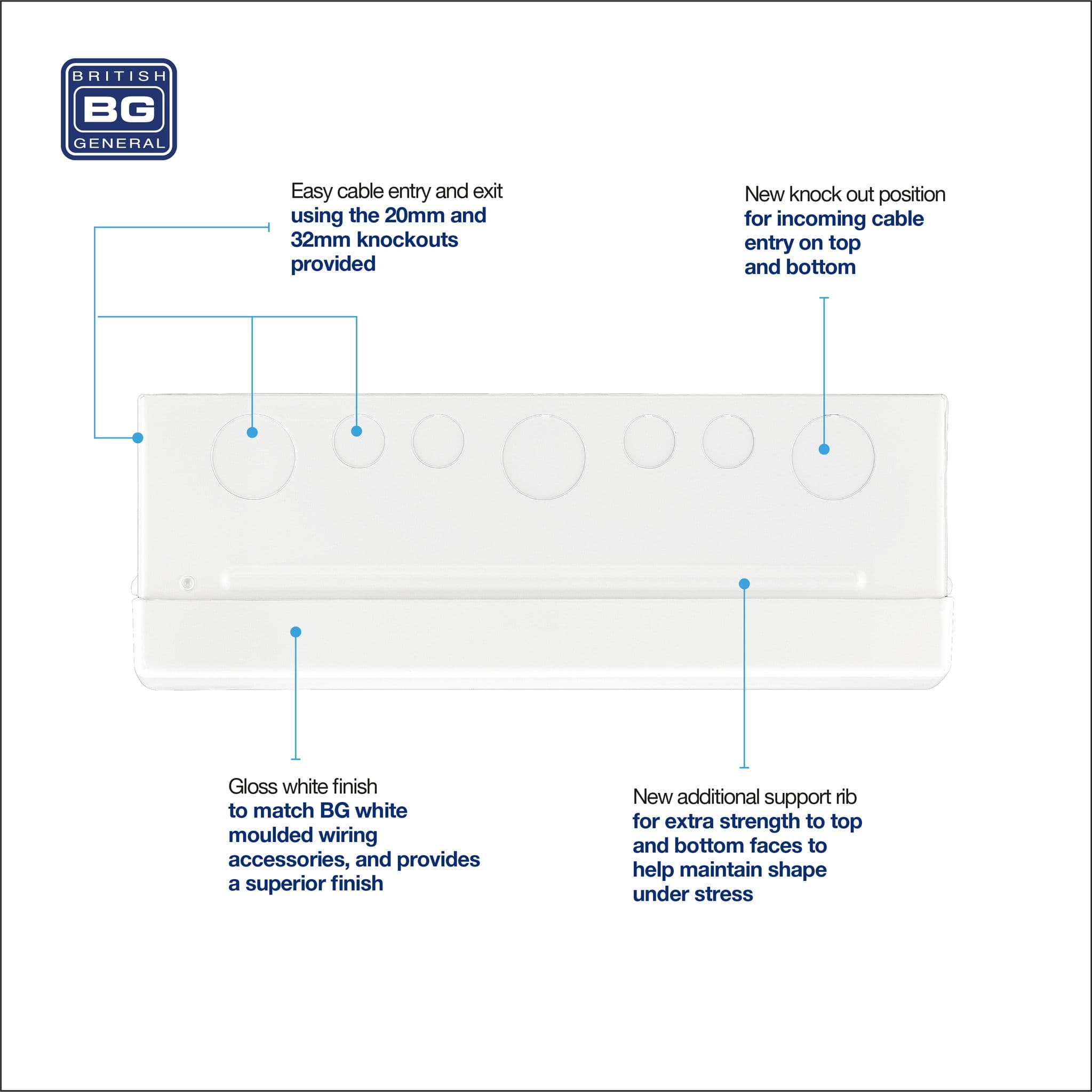 BG Fortress CFUSW08SPD Main Switch 100A Unpopulated 8 Way Consumer With SPD