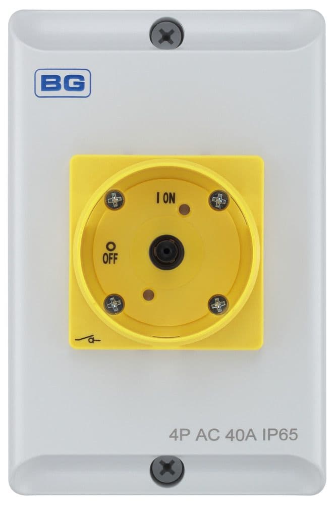 BG Fortress CPRSD440 4 Pole 40A Rotary Isolator