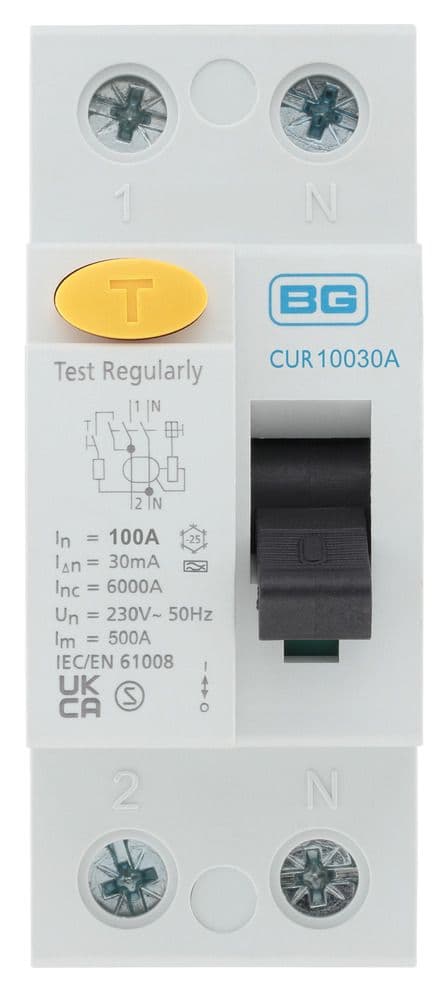 BG Fortress CUR10030A Double Pole RCD Type A 100A