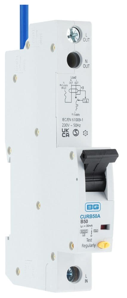 BG Fortress CURB50A Tall Body RCBO Type A 50A B Curve