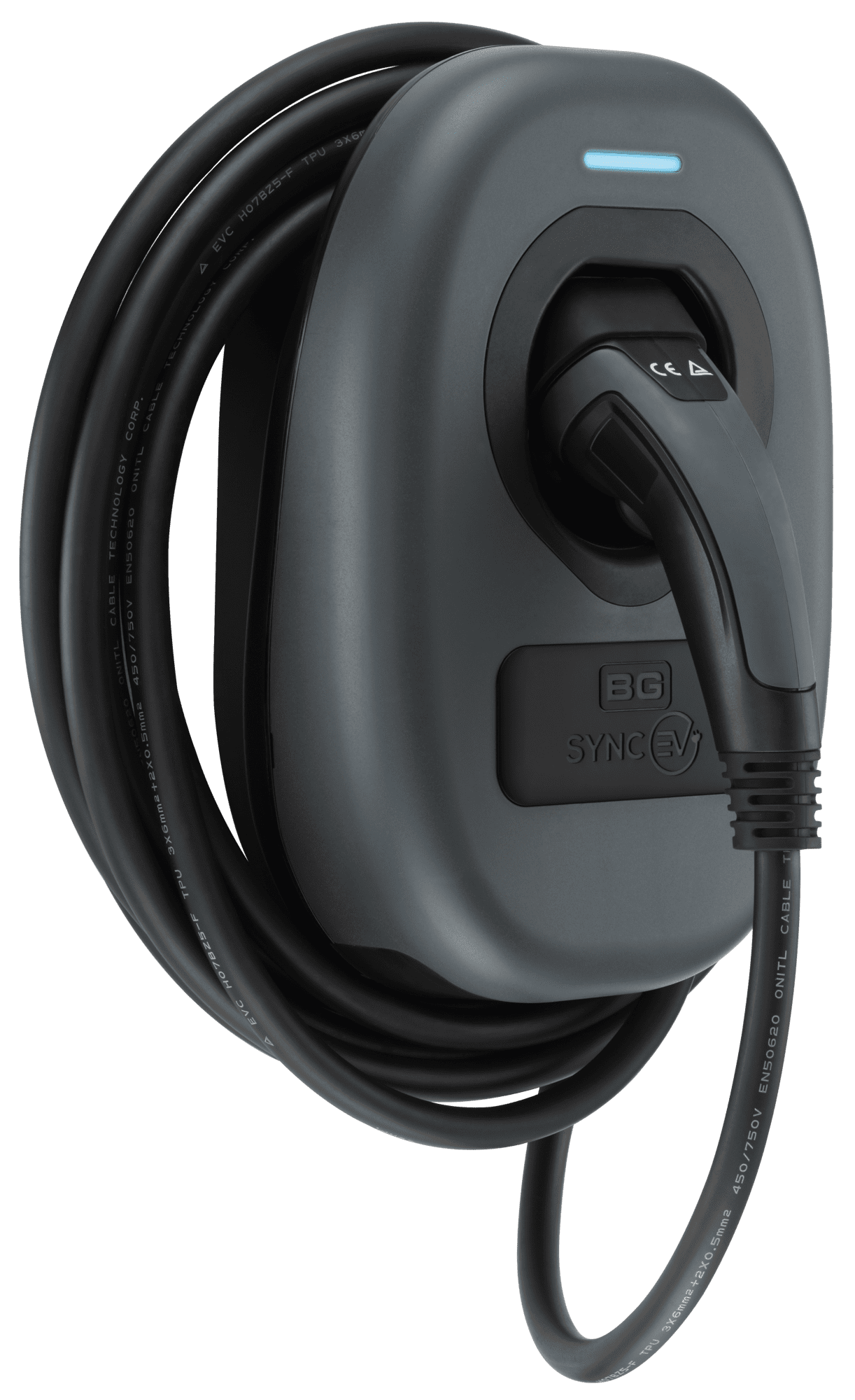 BG Sync EVWC2T7G WiFi 7 4kw EV Tethered Charging Socket Type 2