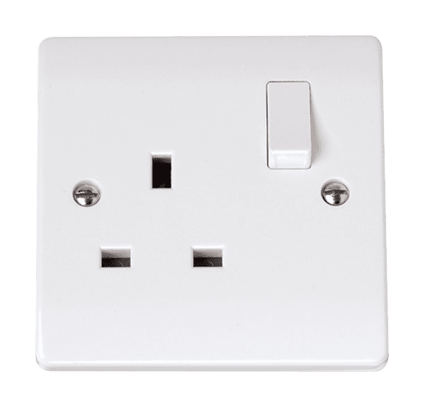 Click Curva CCA605 13A 1 Gang Switched Socket Pack of 10