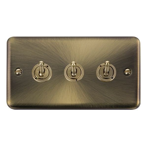 Click Deco Plus DPAB423 10AX 3 Gang 2 Way Toggle Switch Insert ...