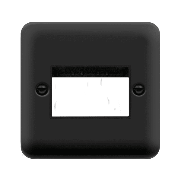 Click Deco Plus DPMB403BK 1 Gang 3 Architrave Plate Matt Black With ...