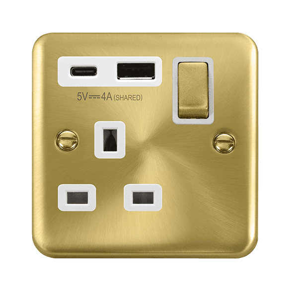 Click Deco Plus DPSB585WH 13A 1 Gang Switched Safety Shutter Socket ...
