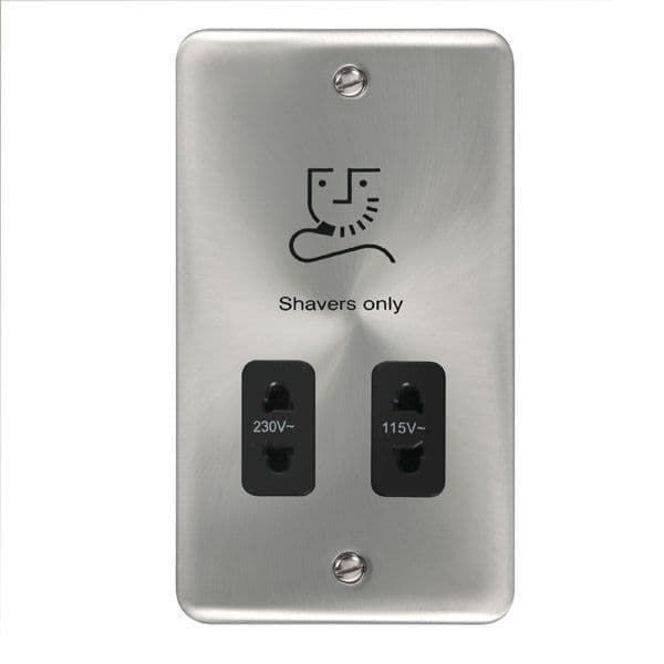 Click Deco Plus DPSC100BK Dual Voltage Shaver Socket Outlet 115/230V ...