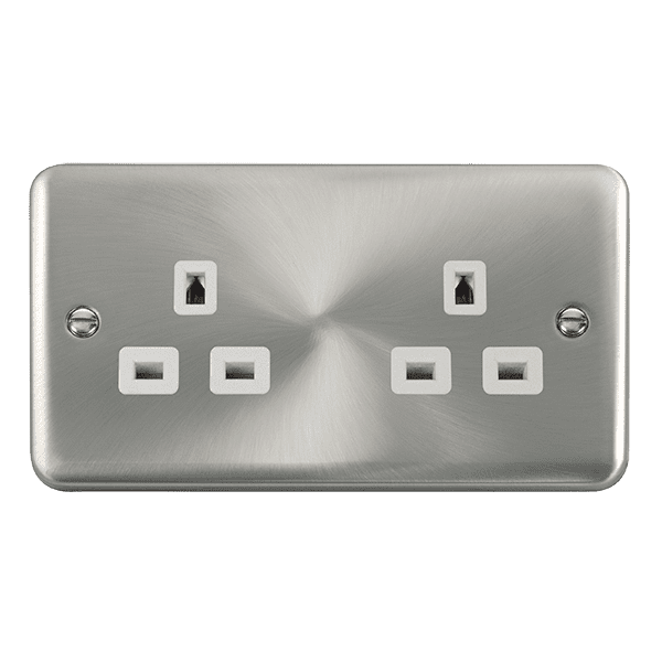 Click Deco Plus DPSC532WH 13A 2 Gang 3 Pin Safety Shutter Unswitched ...