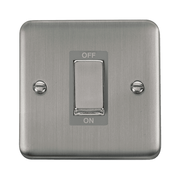 Click Deco Plus DPSS500GY 50A 1 Gang DP Plate Switch Stainless Steel ...