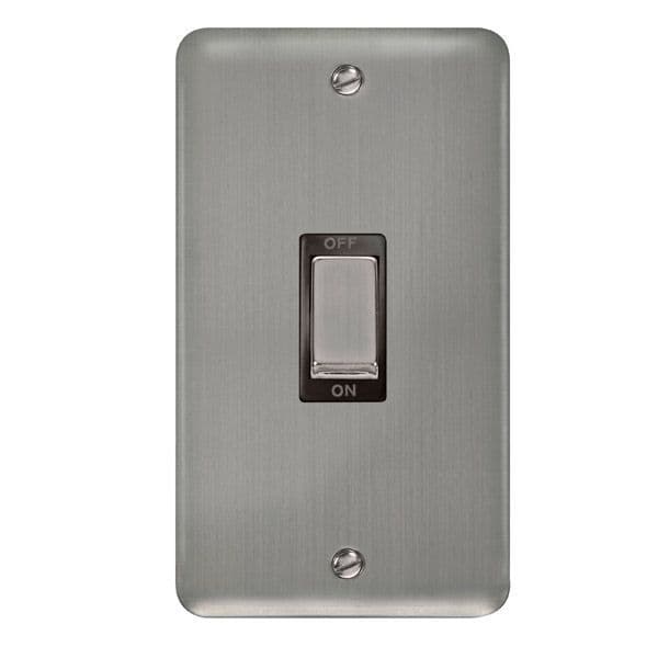 Click Deco Plus DPSS502BK 45A Ingot 2 Gang DP Switch Insert - Stainless ...