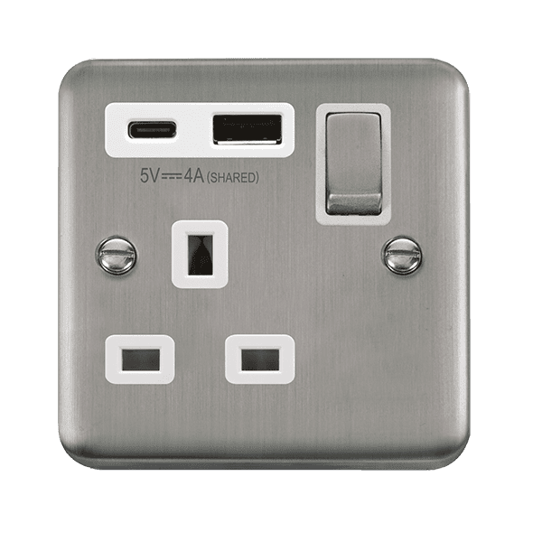 Click Deco Plus DPSS585WH 13A 1 Gang Switched Safety Shutter Socket ...