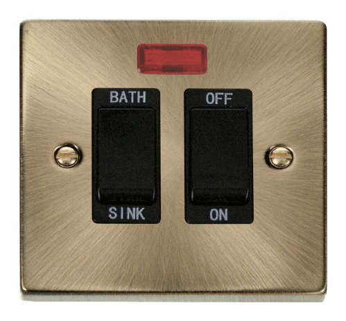 Click Deco VPAB024BK 20A DP Sink/Bath Switch - Antique Brass