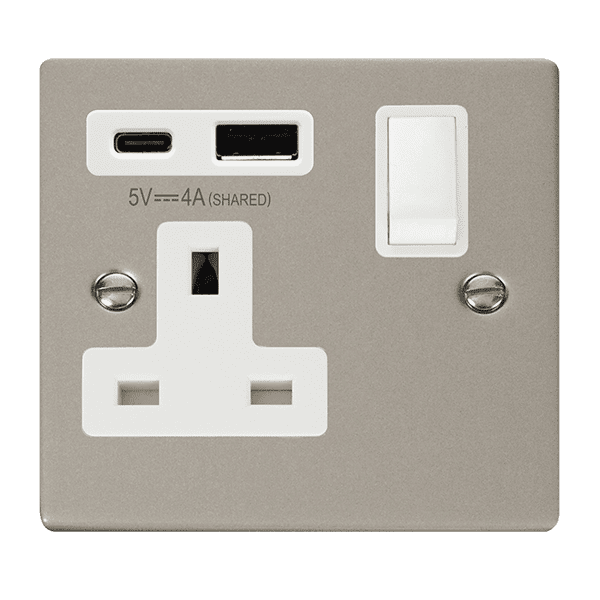 Click Deco VPPN785WH 13A 1 Gang Switched Safety Shutter Socket Outlet ...