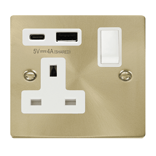 Click Deco VPSB785WH 13A 1 Gang Switched Safety Shutter Socket Outlet ...