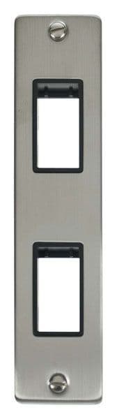 Click Deco VPSS472BK Double Architrave Plate Inserts - Stainless Steel