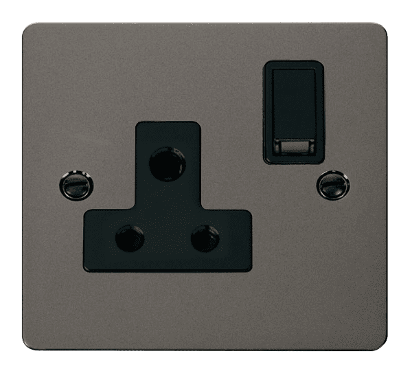 Click Define FPBN034BK 1 Gang 15a Round Pin Switched Socket Outlet ...